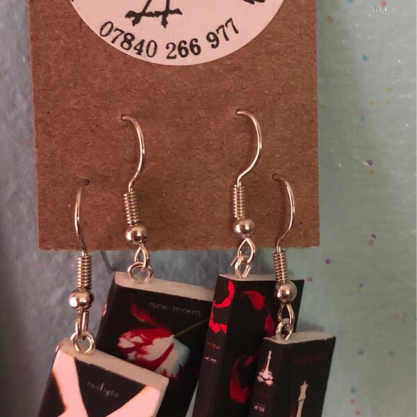 Miniature Book Earrings in Twilight Saga Style From "the Earring ...
