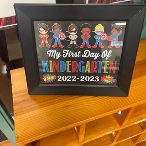 First Day of Preschool Sign, Retro First Day of School Sign, Boho ...