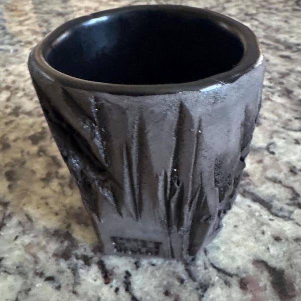 Primitive Pottery Japanese Vase, Black Minimalist Wabi Sabi, Raw ...