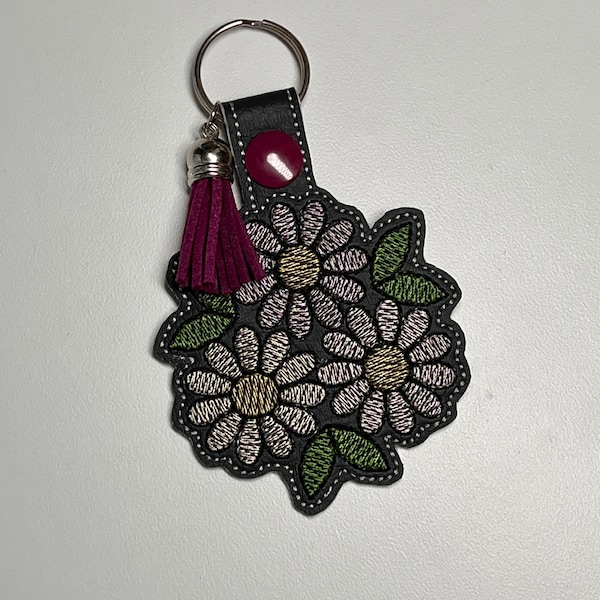 Daisy Snap Tab in the Hoop ITH Machine Embroidery Designs, Sketch ...