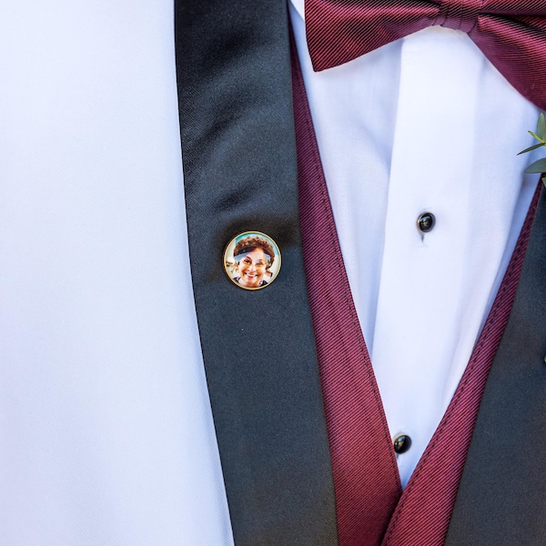 Groom Gift, Wedding Memorial, Lapel Pin Man, Boutonniere Charm Lapel ...