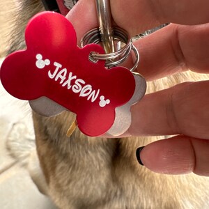 Personalized Paw Pet Name Tags, Custom Engraved Gold Dog ID Tag, Dog ...