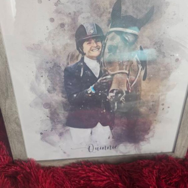 Custom Horse Watercolour Custom Drawing Horse Portrait From Photo ...