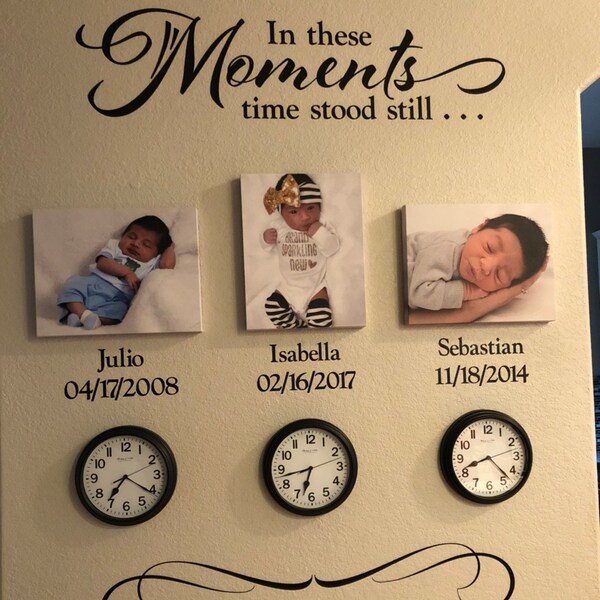In These Moments Time Stood Still Photo Picture Wall Vinyl Wall Decal ...