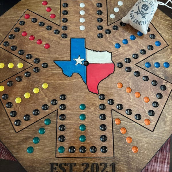 Personalized Texas Wahoo Board Game — Lone Star Edition With Dice ...