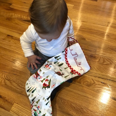 Personalized Santa Stocking, Modern Stocking, Family Stockings, Baby ...