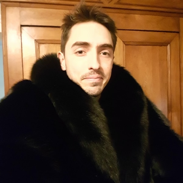 LUXURY SILVER FOX Fur Full Lenght Coat With Whole Skins,fur Coat,unisex ...