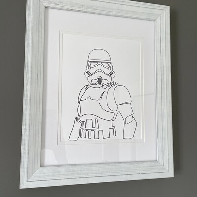Star Wars Print: Stormtrooper Star Wars Line Art Instant Download ...