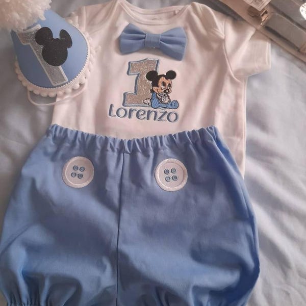 Personalised Peter Rabbit Cake Smash 1st Birthday Outfit - Blue Shorts ...
