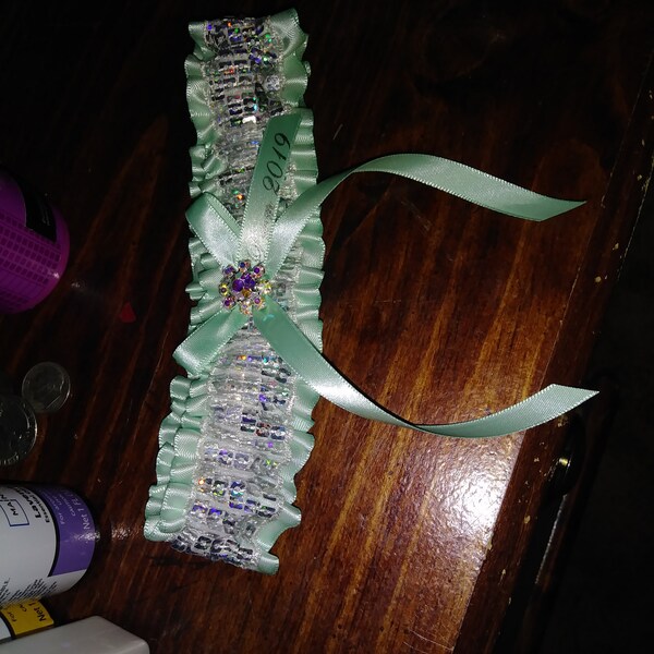 Hunter Green Prom Garter, Hunter Prom Garter, Garter for Prom, Prom ...