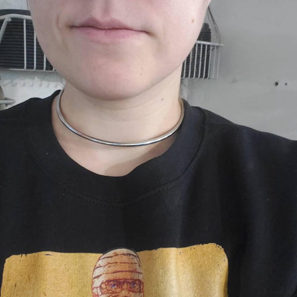 8mm Matte Black Titanium Eternity Collar, Locking Infinity Collar for ...