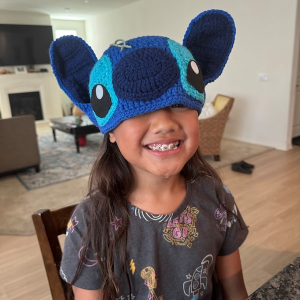 Stitch Hat, Lilo and Stitch Crochet Hat, Disney Crochet Character Hat ...