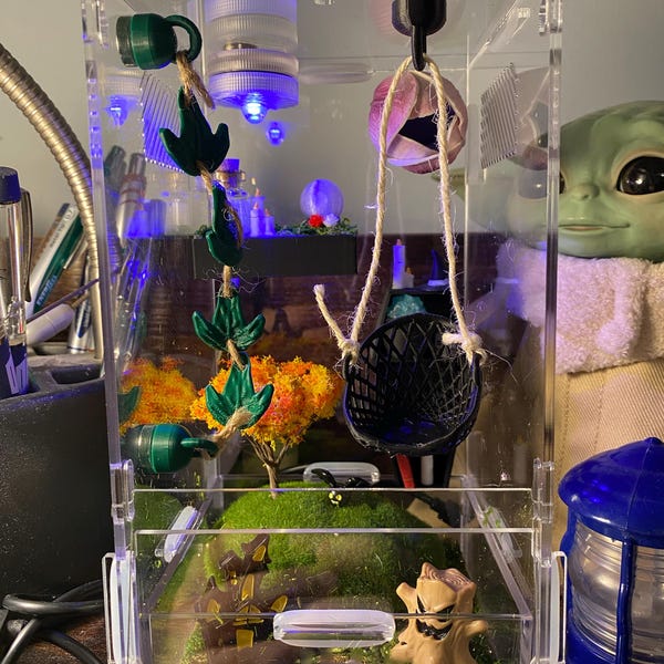 3D Printed Tree Bookshelf Jumping Spider Hide/decor - Etsy