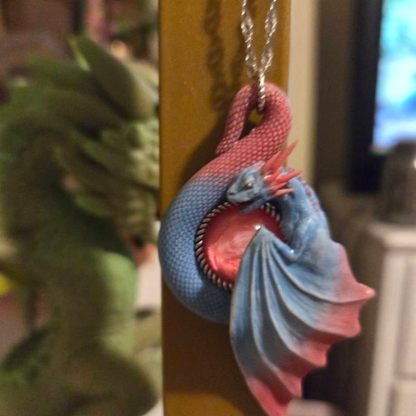 Personalized Dragon Necklace for Women, Tiny Dragon Pet Companion ...