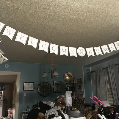 Welcome Home Banner, PRINTABLE, Greenery Homecoming Banner ...