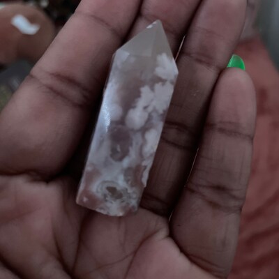 Flower Agate Point, Small Cherry Blossom Agate Point, Sakura Agate ...