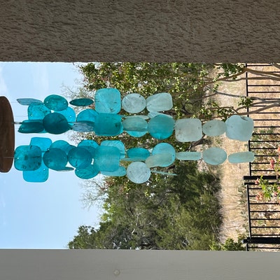 Capiz Shell Wind Chime Ocean Nautical Decor. Waterfall Color. - Etsy
