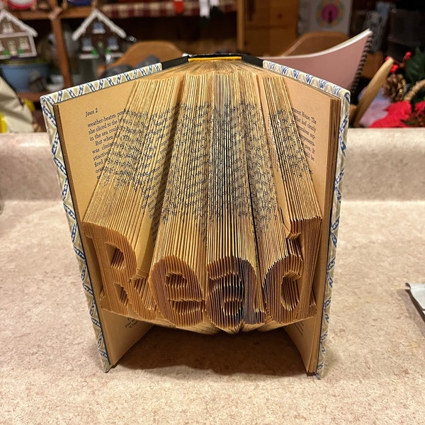 Folded Book Art- Joy - Etsy