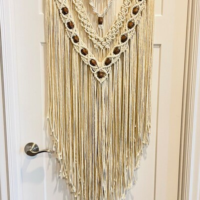DIY LAYERED MACRAME Wall Hanging Pattern, Macrame Photo Tutorial, Learn ...