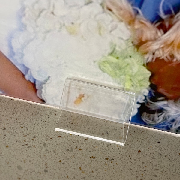 Acrylic PINCH Stand Sign Card Display Holders, Clear Stands for Acrylic ...