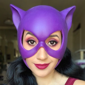 Batgirl Rubber Cowl Mask Prop Costume Cosplay - Etsy
