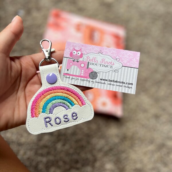 Rainbow Bag Tag, Personalized Luggage Tag, Personalized Name Tag ...