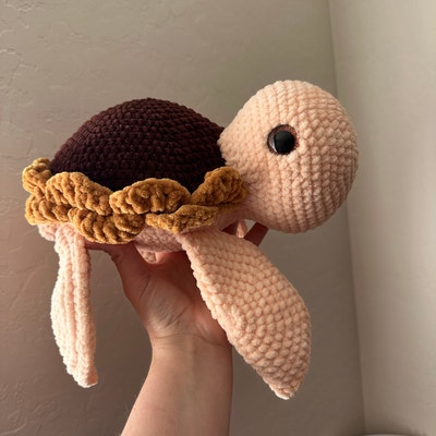 Jumbo Petal the Sunflower Turtle Crochet Pattern PDF - Etsy
