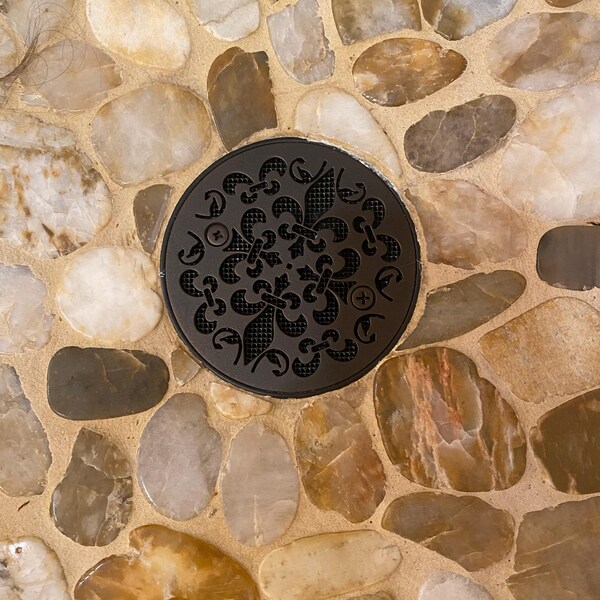 Shower Drain Cover, 4 Inch Round Replacement for Oatey, Bubbles Design ...