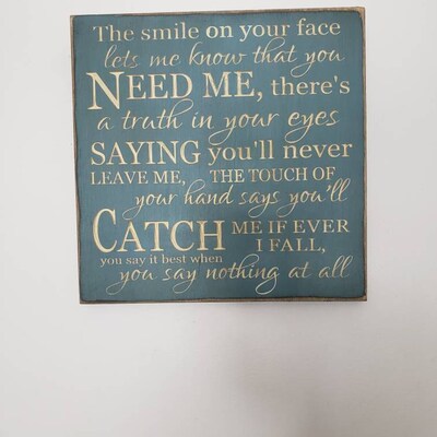 Custom Carved Wooden Sign the Smile on Your Face Lets Me Know That You ...