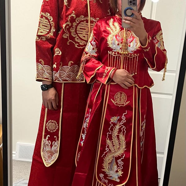 Traditional Chinese Bridal Red Wedding Xiuhe Dress, Big Sizes Till 8XL ...