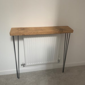 Rustic Console Table with Hairpin Legs 45mm Thick Rustic | Etsy