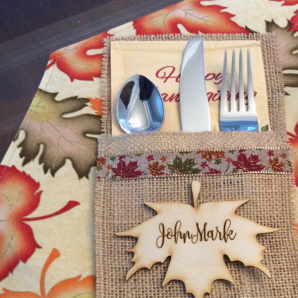 Maple Leaves Place Cards Thanksgiving Place Cards Laser Cut Leaves ...