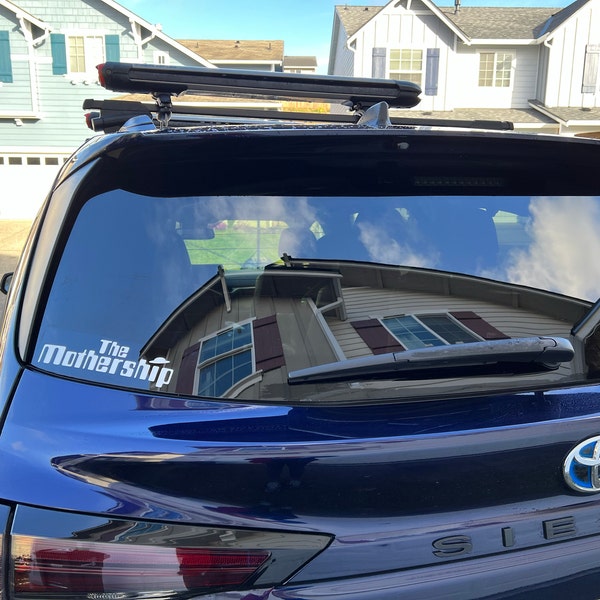 The Mothership Minivan Bumpersticker - Alien UFO for Mom's Minivan or ...