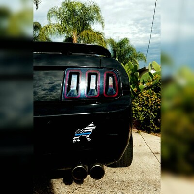 German Shepherd Sticker Police K9 Dog Decal Blue Line USA American Flag ...