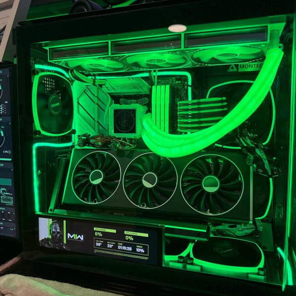 AIDA64 Sensor Panel Template | High-performance Green Neon Theme ...