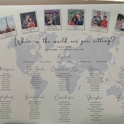 Destination Table Plan Wedding, Where in the World Am I Sitting, Are ...