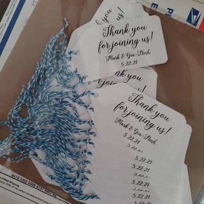 Custom Gift Tags With Thread Personalized Gift Tags - Etsy