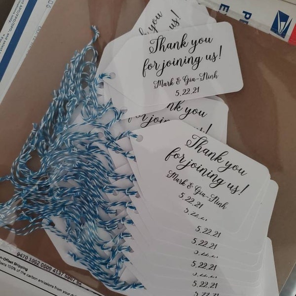 Custom Gift Tags With Thread - Personalized Gift Tags - Christmas Gift ...