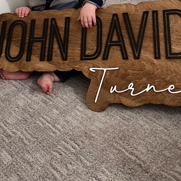 Large Custom Wood Name Sign, Nursery Name Sign, Boho Girl Name Sign ...