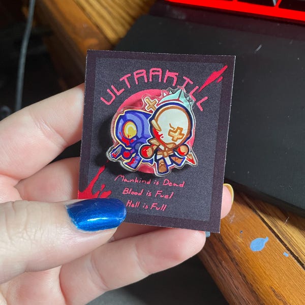 ULTRAKILL V1 and Gabriel Acrylic Pin, Ultrakill Charm, Backpack Decor ...