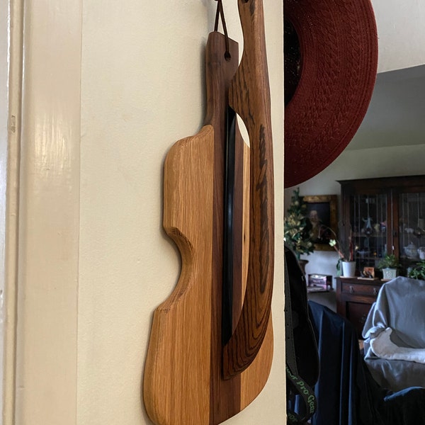 Fiddle Cutting Board: Handmade Cherry & Walnut Cheese or Charcuterie ...
