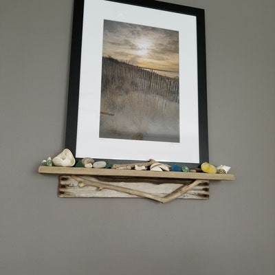 Rhode Island Driftwood Floating Shelf, Handcrafted Atlantic Ocean ...