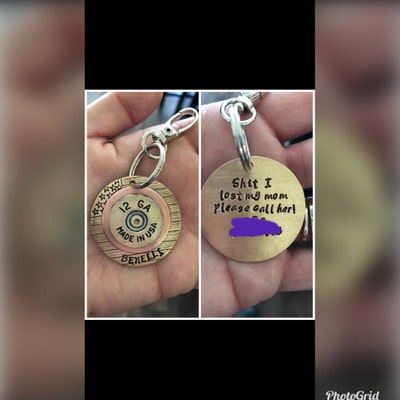Personalized Shotgun Bullet Dog Tag, Custom Keychain, 2A Gun Lover Gift ...