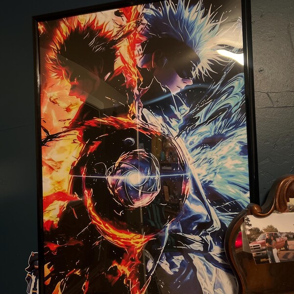 Satoru Gojo Vogue Cover Portrait Jujutsu Kaisen Anime Poster | Wall Art ...
