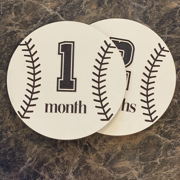 Baseball Baby Monthly Milestones, Laser Cut File, SVG - AI - DXF ...