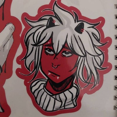 Piercing Demon Sticker / 4in Waterproof Sticker / Weatherproof - Etsy