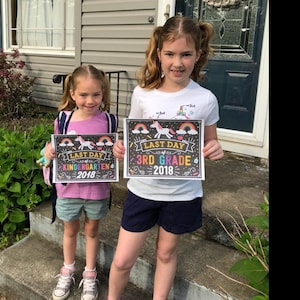 Unicorn Last Day of Kindergarten Sign Girl Last Day of - Etsy