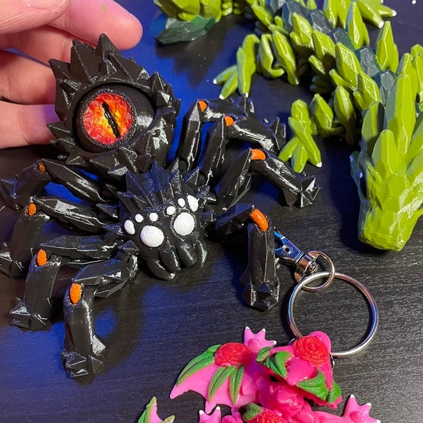 Articulated Spider Toy | the Spinner Spyder With Eyes | Cinderwing3d ...
