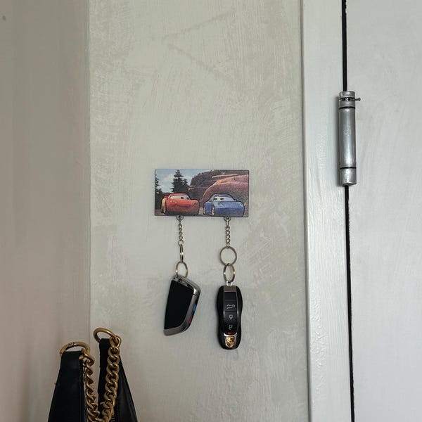 Simpsons Key Holder, Homer and Marge Dancing, Handmade Keychain, Wooden ...