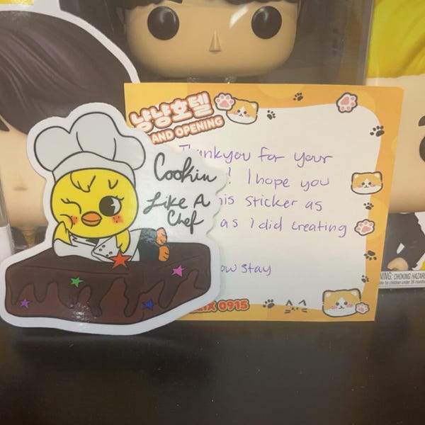 Straykids SKZOO Bbokari Brownie Chef Vinyl Sticker - Etsy
